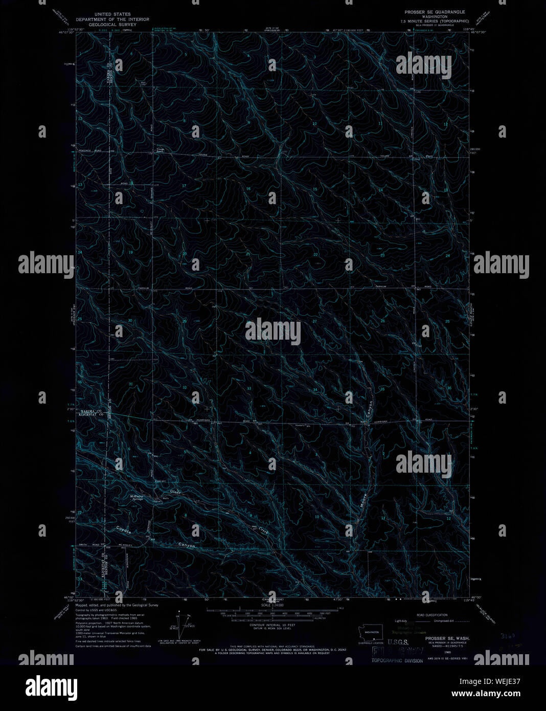 Map of prosser hi-res stock photography and images - Alamy
