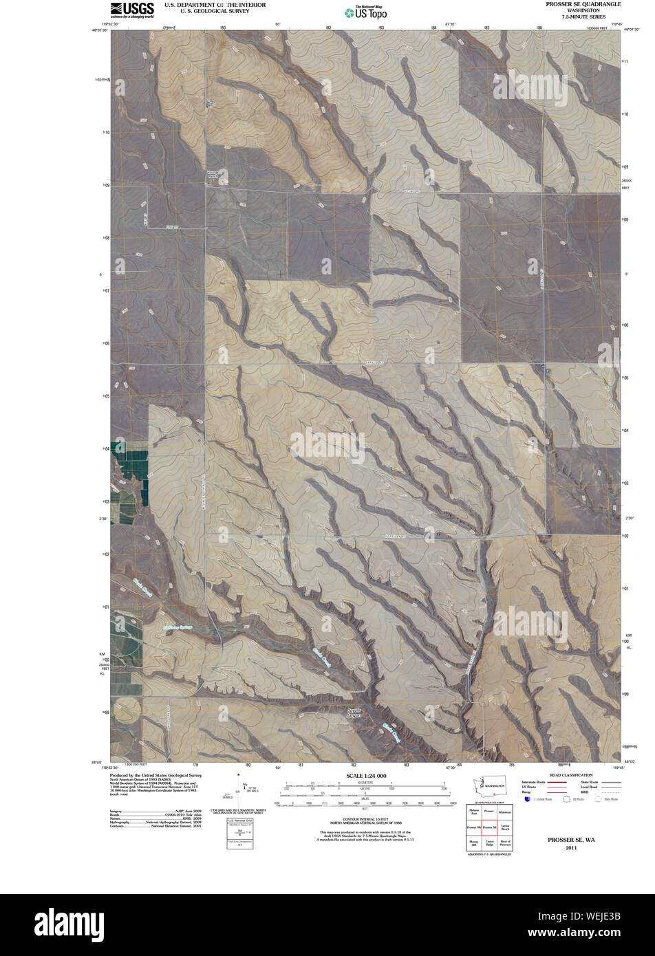Map of prosser hi-res stock photography and images - Alamy