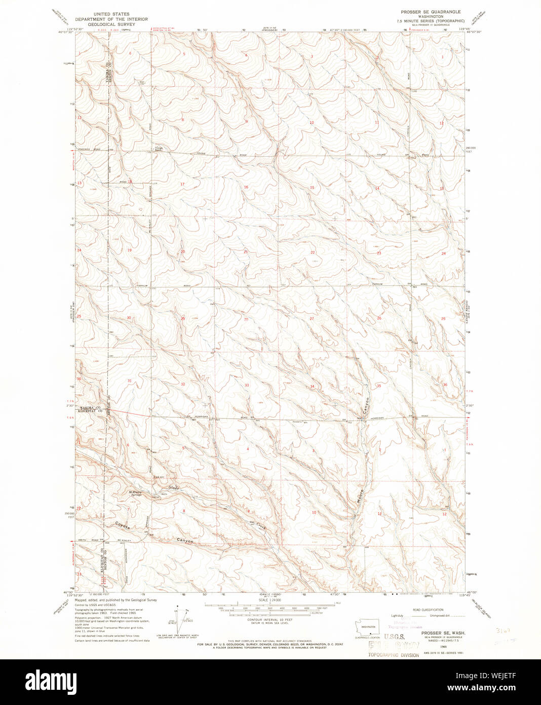 Map of prosser hi-res stock photography and images - Alamy