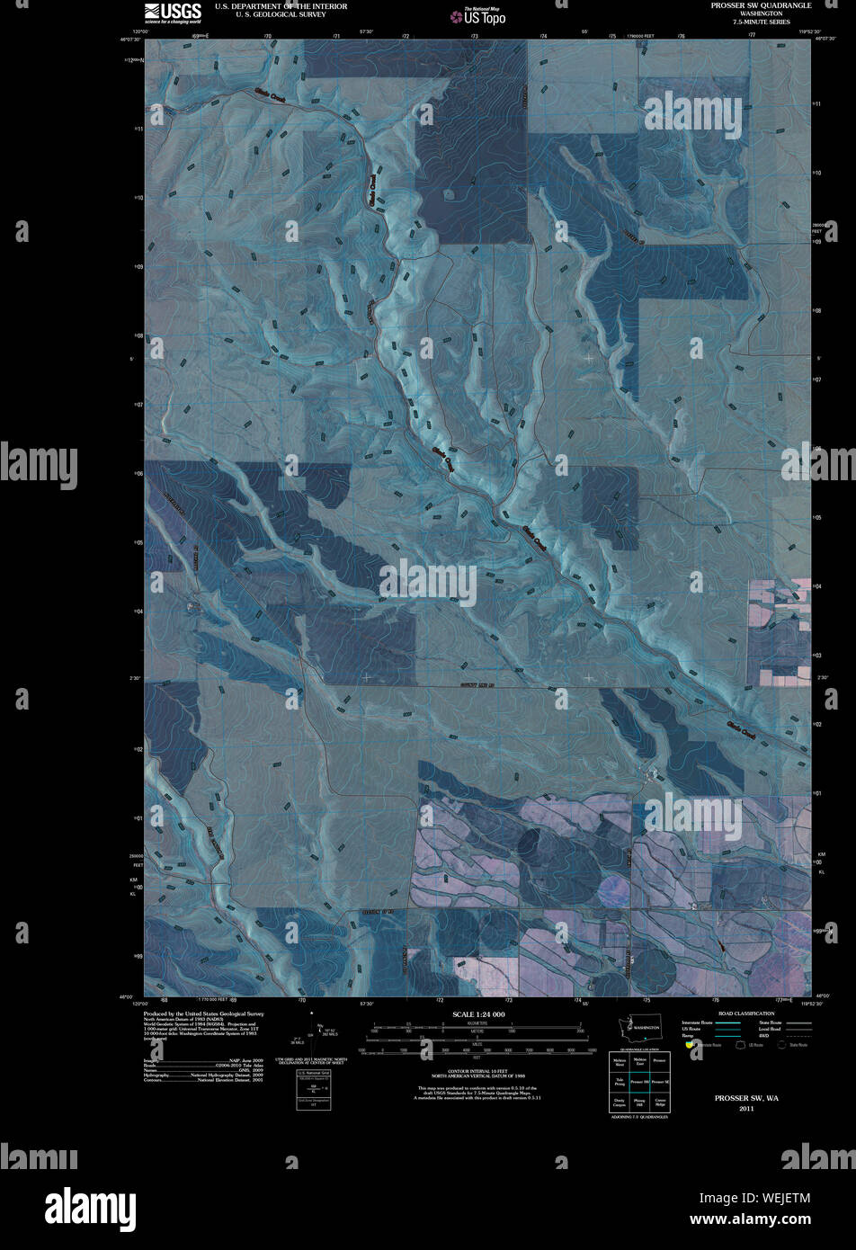 Map of prosser hi-res stock photography and images - Alamy