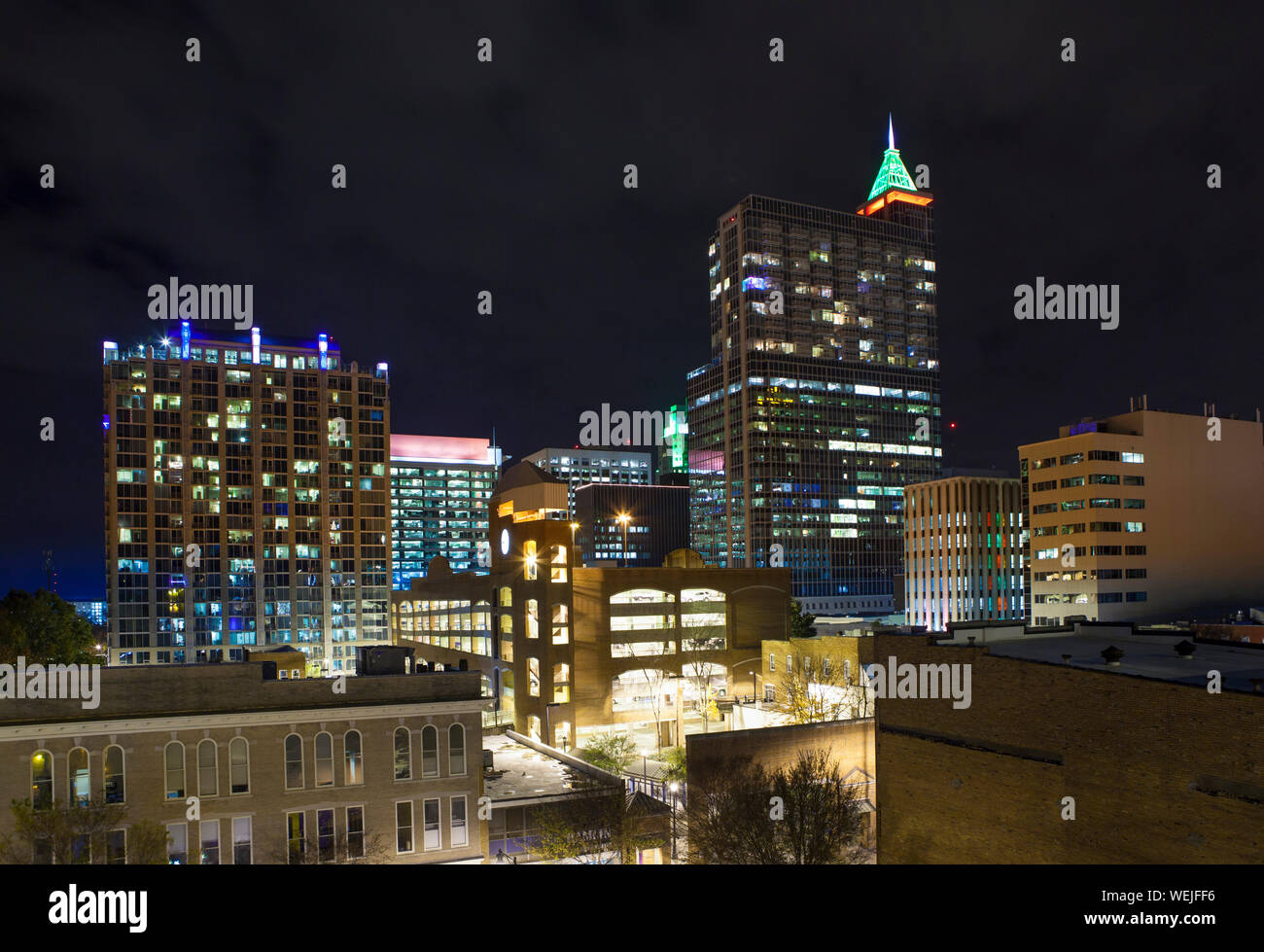 Raleigh night scene hi-res stock photography and images - Alamy