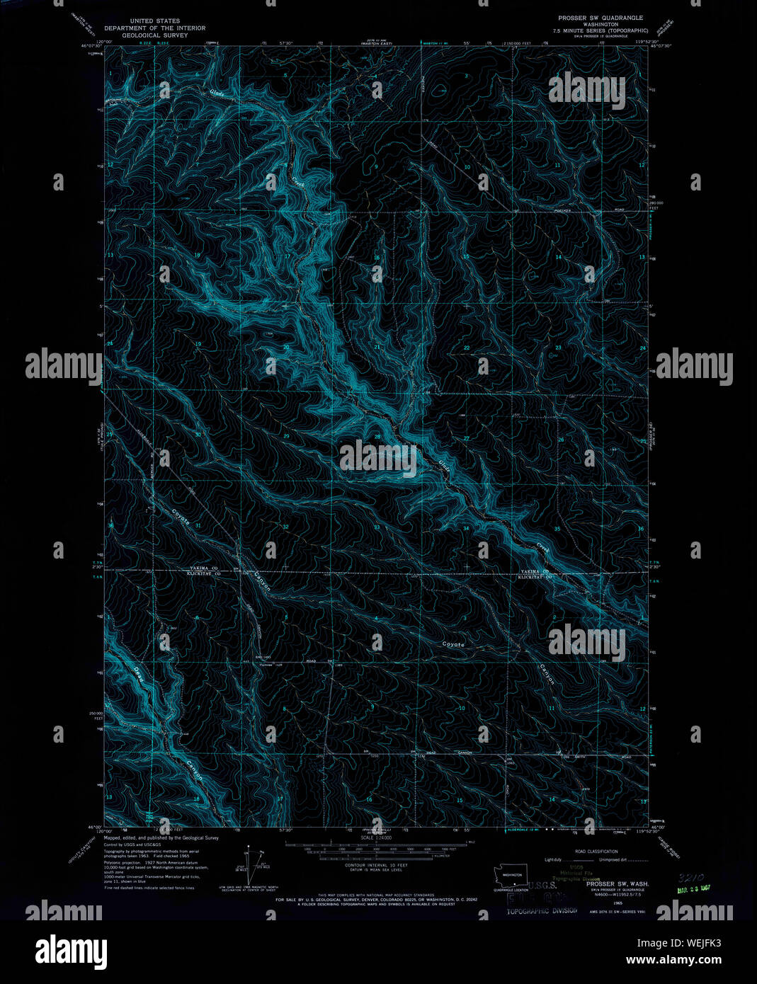 Map of prosser hi-res stock photography and images - Alamy