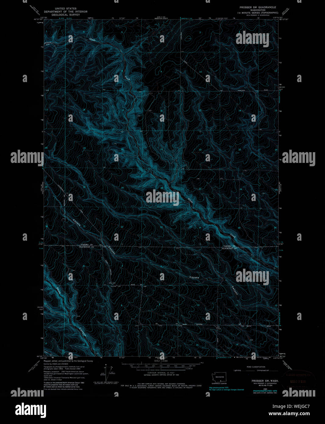 Map of prosser hi-res stock photography and images - Alamy