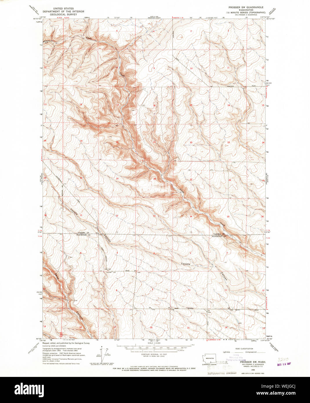 Map of prosser hi-res stock photography and images - Alamy