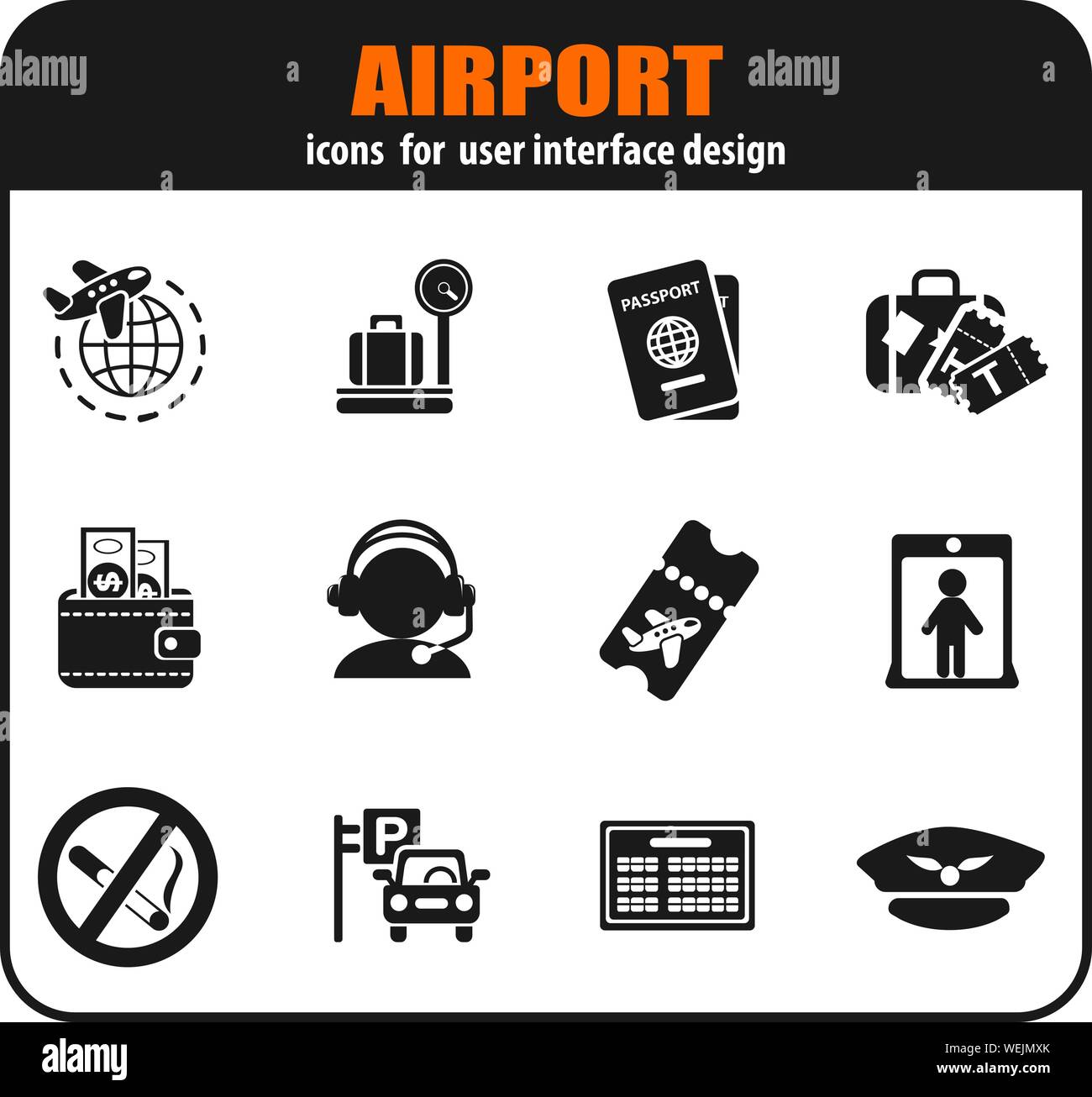 Bag weight airport Stock Vector Images - Alamy