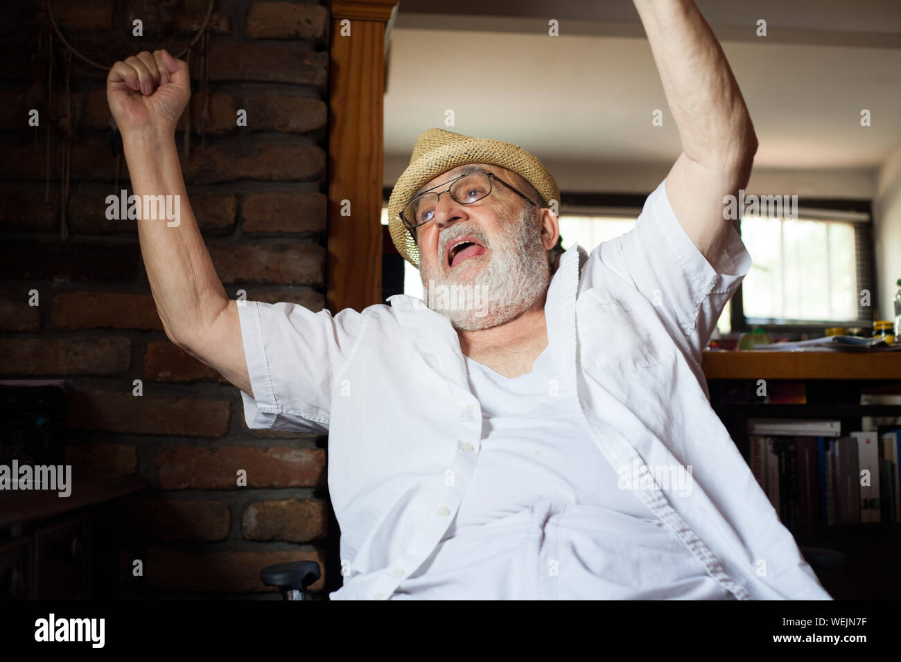 Senior man arms hi-res stock photography and images - Alamy