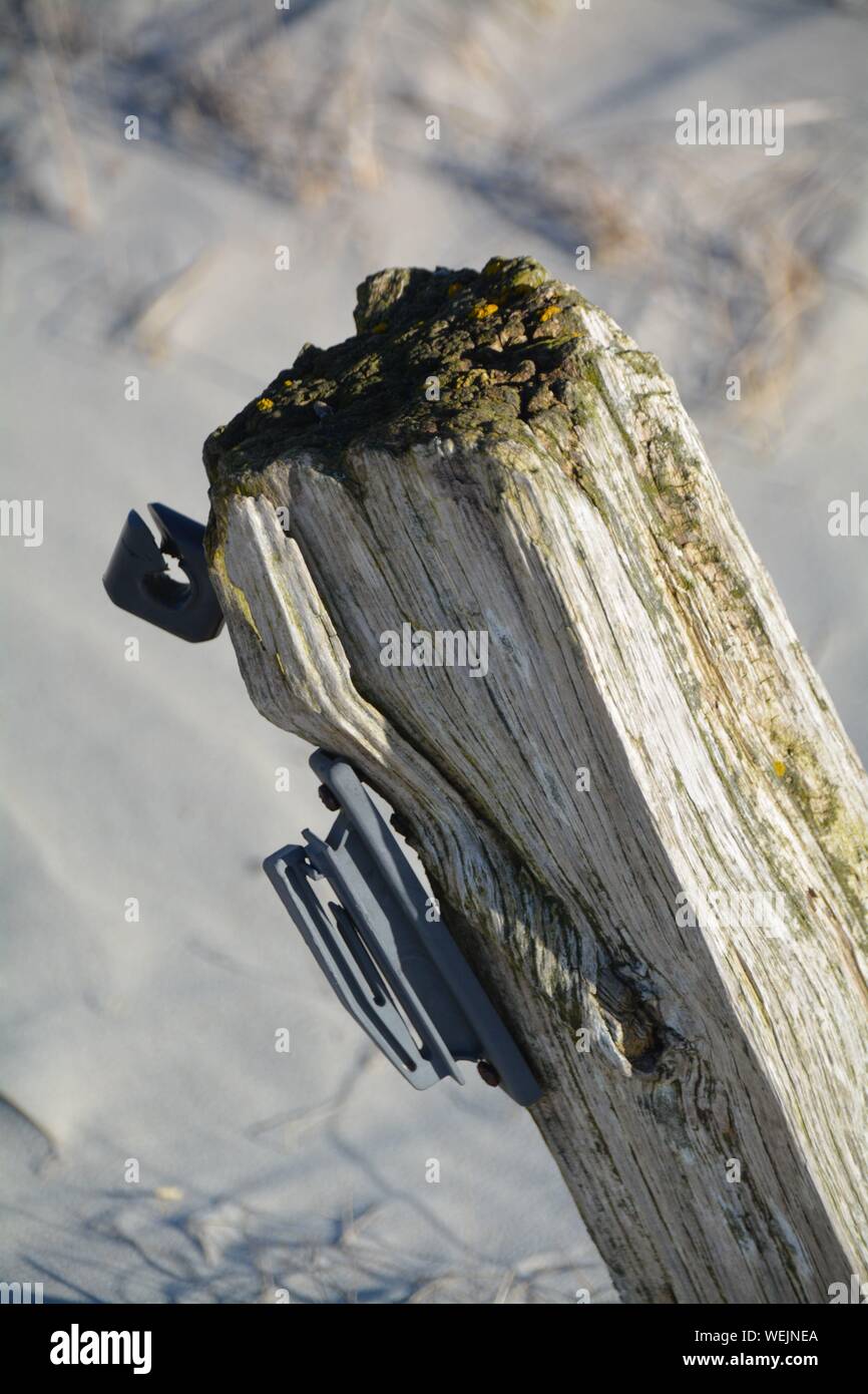Weathered post on beach hi-res stock photography and images - Alamy