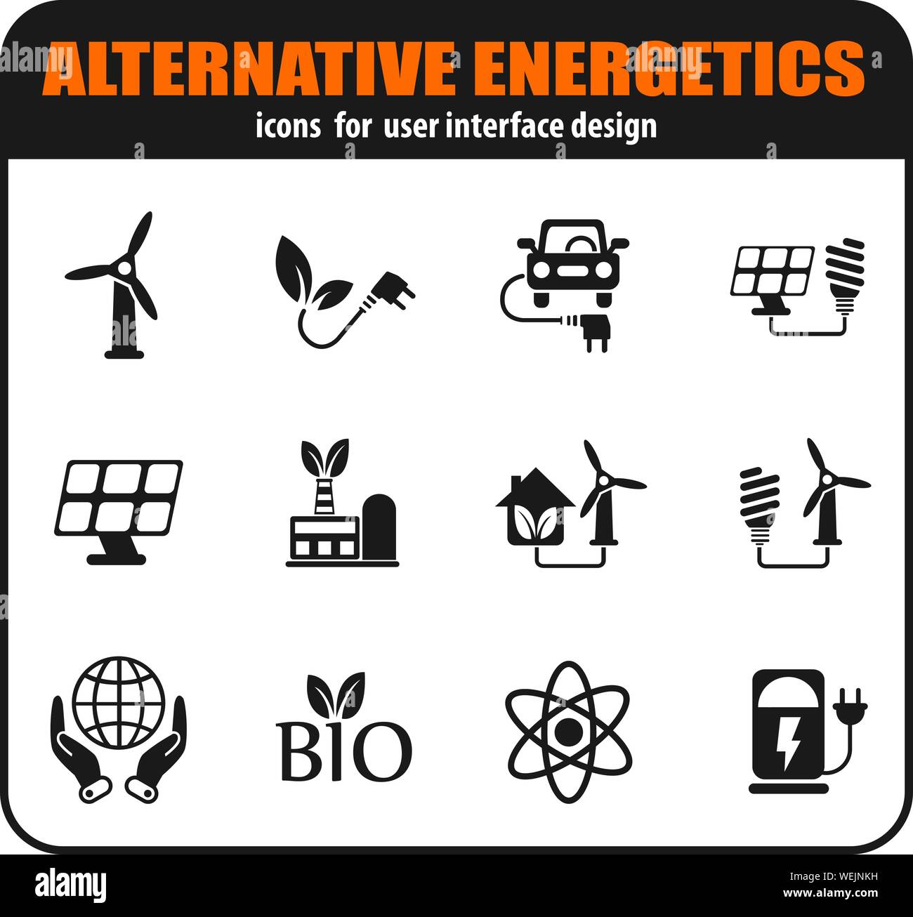 Alternative energetics icon set Stock Vector Image & Art - Alamy