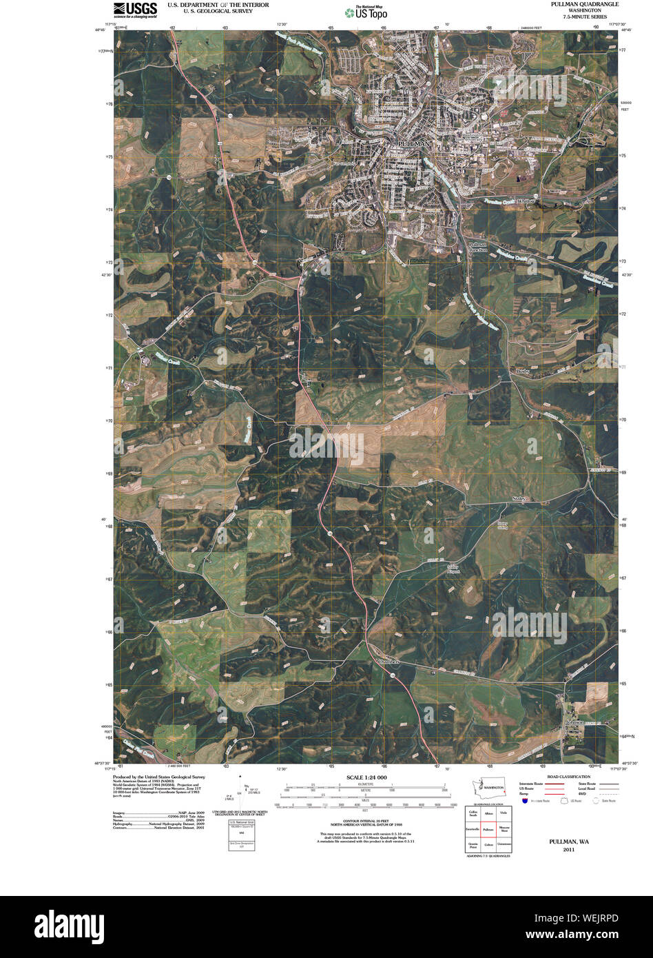 Pullman washington state map hi-res stock photography and images - Alamy