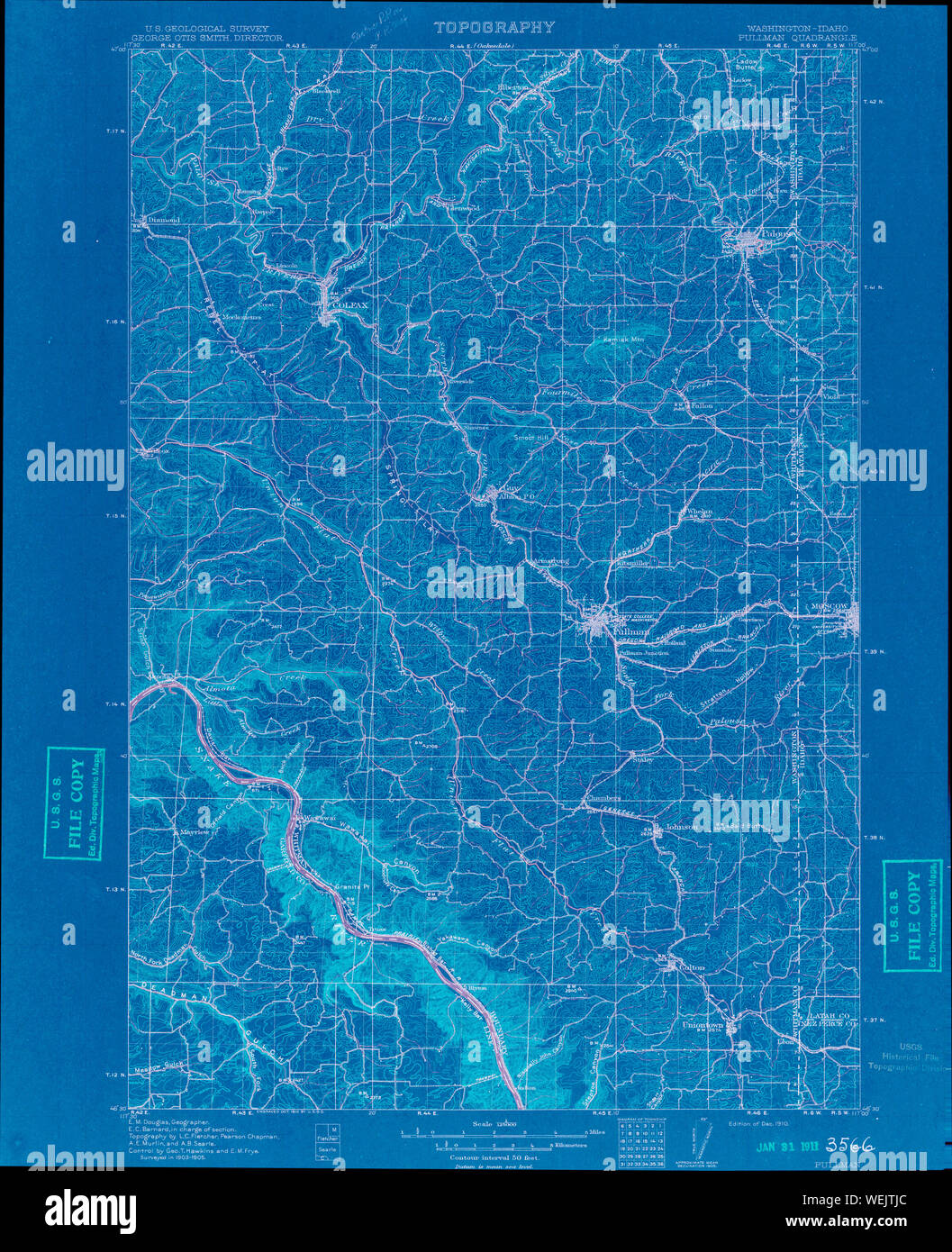Map of pullman washington hi-res stock photography and images - Alamy