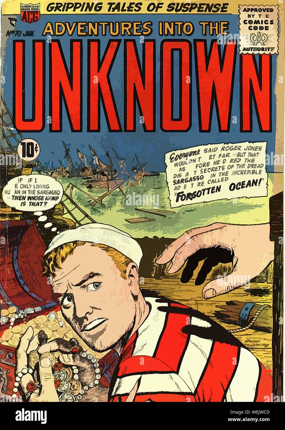 Vintage comic book cover artwork Stock Photo - Alamy