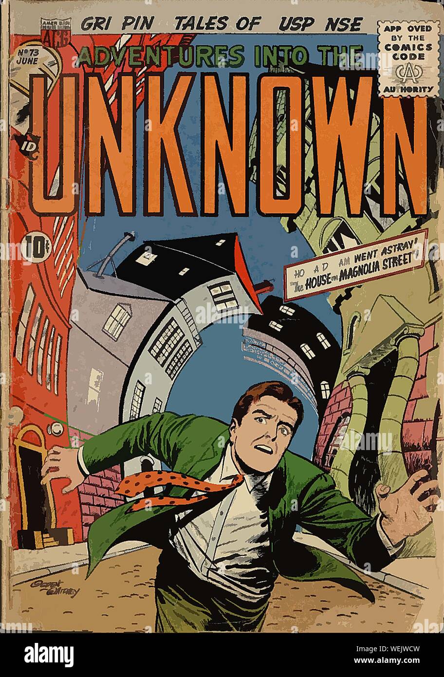 Vintage comic book cover artwork Stock Photo - Alamy