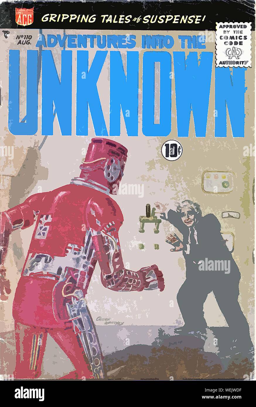 Vintage comic book cover artwork Stock Photo - Alamy