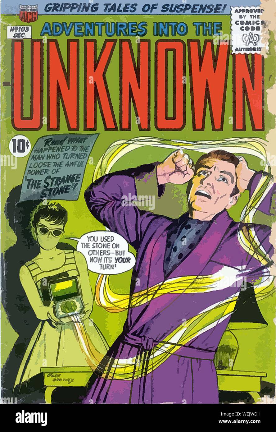 Vintage comic book cover artwork Stock Photo - Alamy