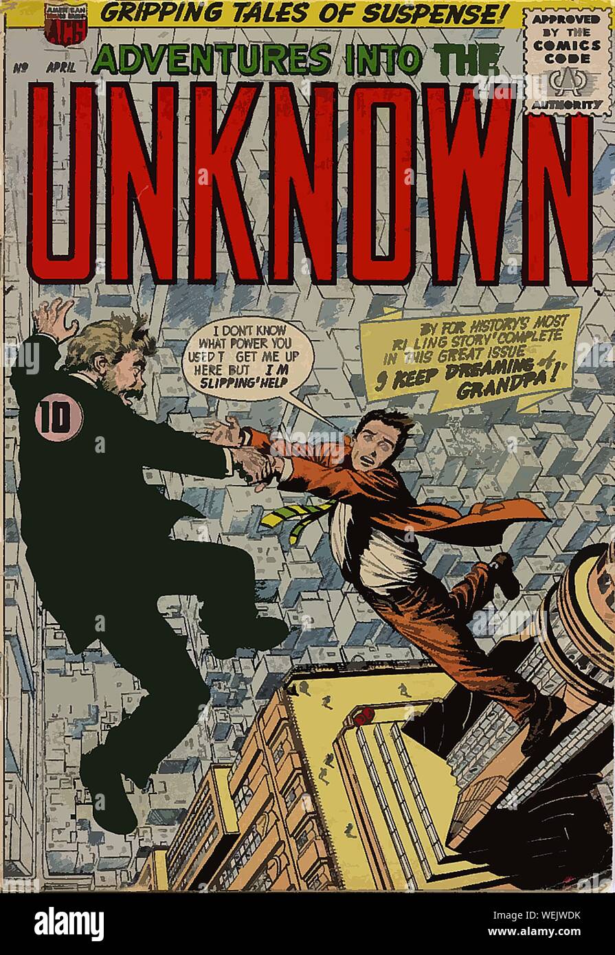 Vintage comic book cover artwork Stock Photo - Alamy