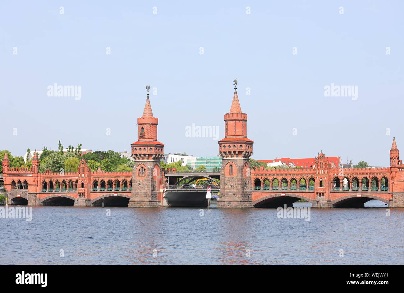 Oberbaum bridge historical architecture Berlin Germany Stock Photo - Alamy