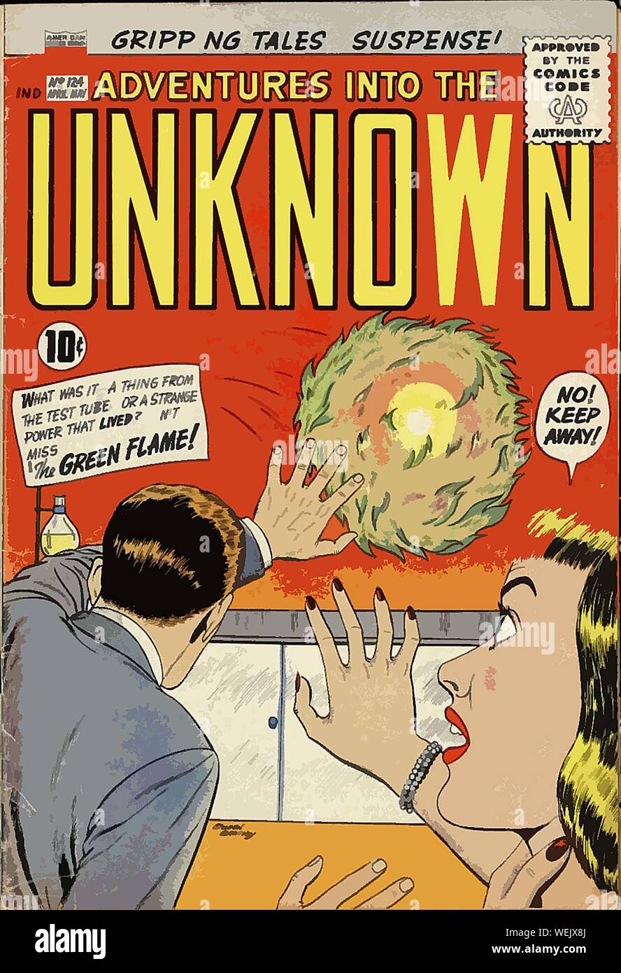 Vintage comic book cover artwork Stock Photo - Alamy