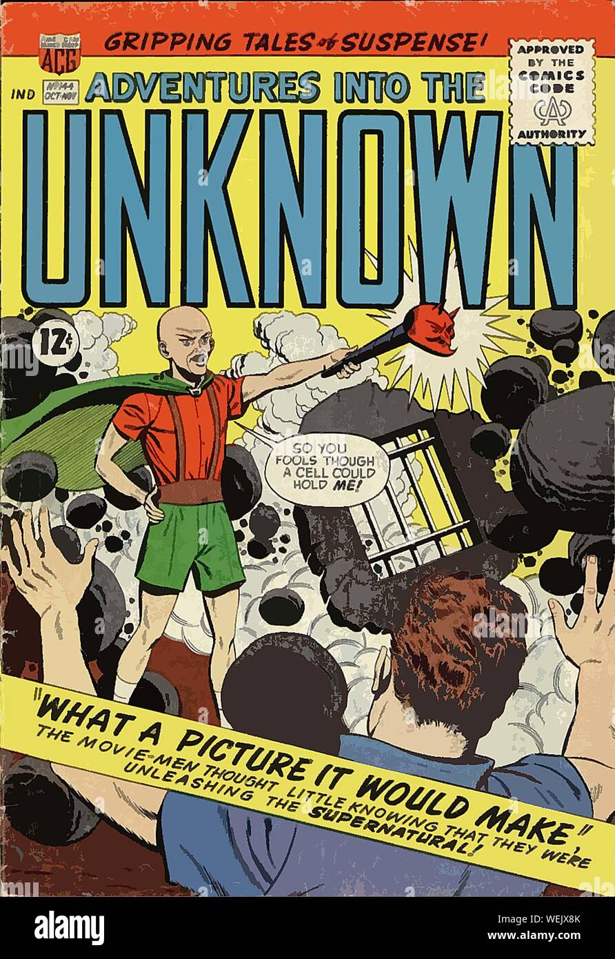 Vintage comic book cover artwork Stock Photo - Alamy