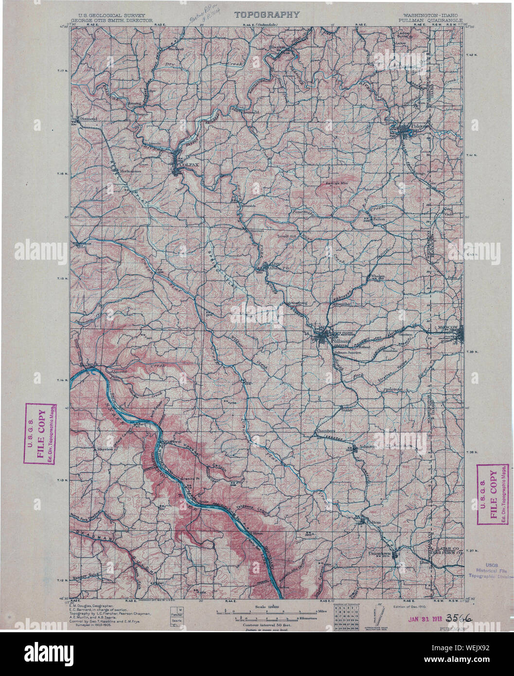 Map of pullman washington hi-res stock photography and images - Alamy
