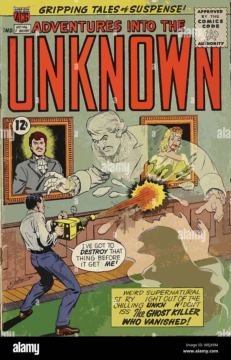 Vintage comic book cover artwork Stock Photo - Alamy