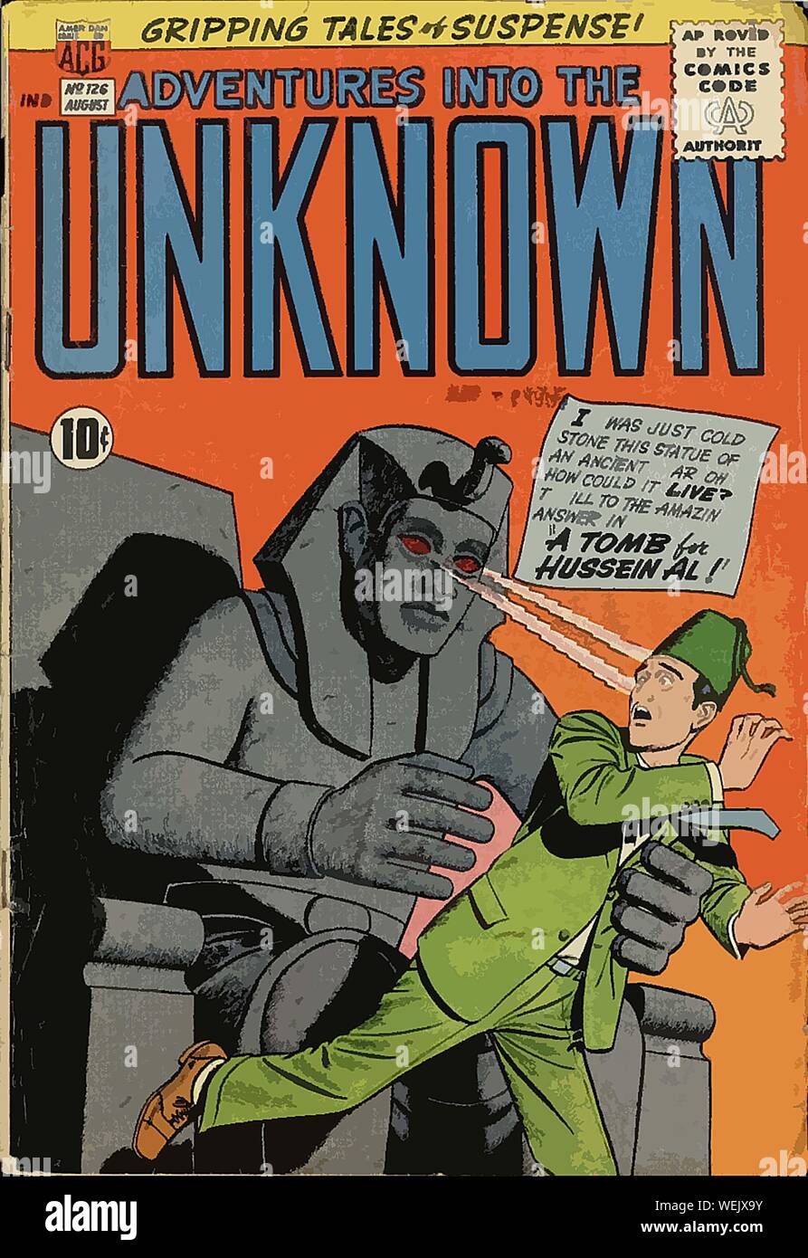 Vintage comic book cover artwork Stock Photo - Alamy