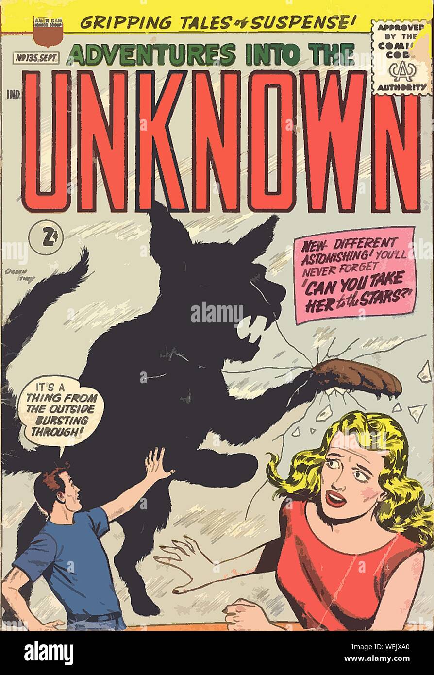 Vintage comic book cover artwork Stock Photo - Alamy