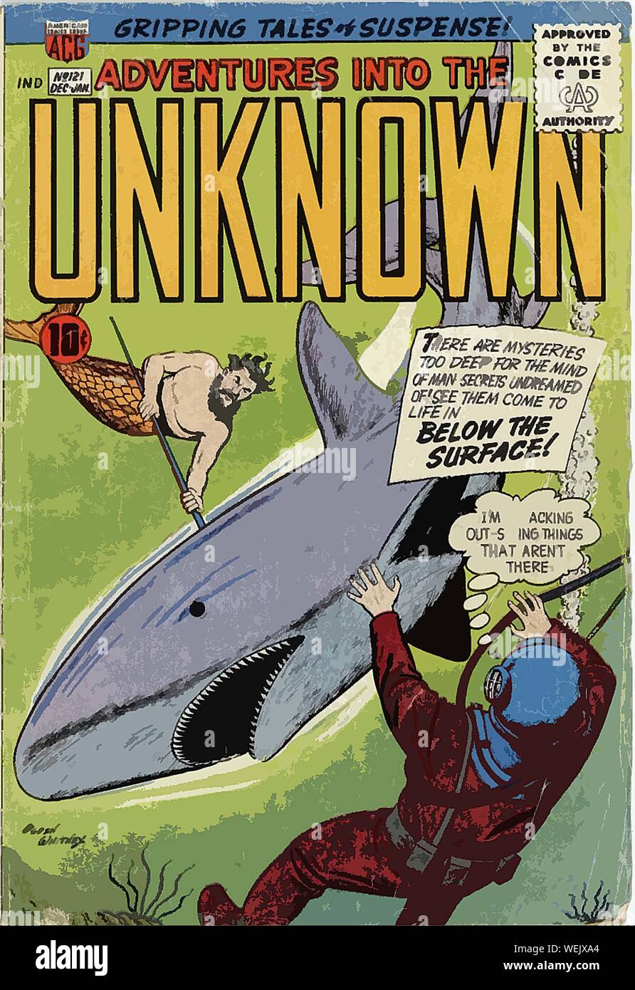 Vintage comic book cover artwork Stock Photo - Alamy