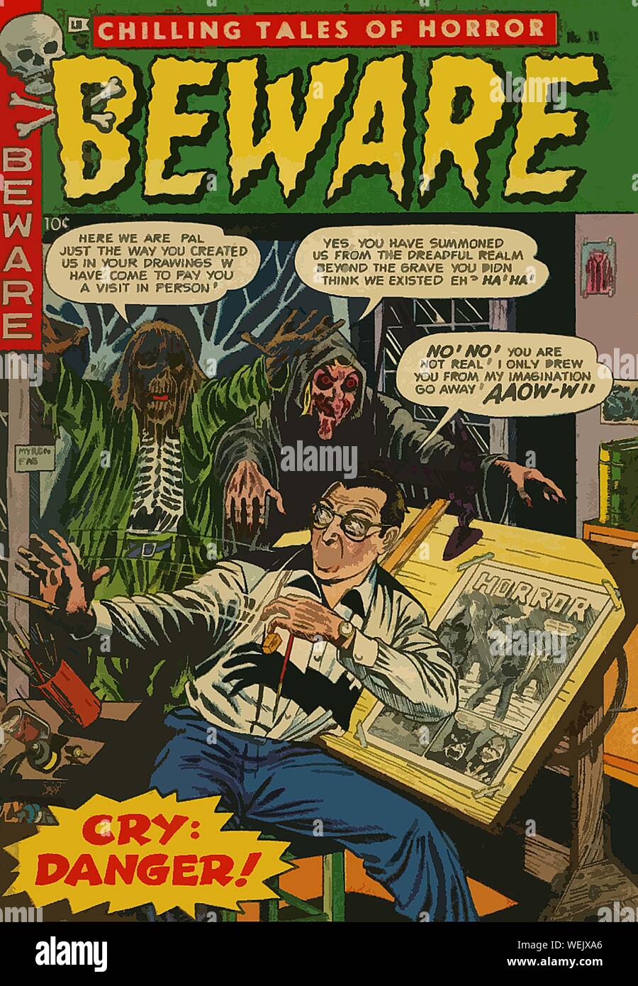 Vintage comic book cover artwork Stock Photo - Alamy
