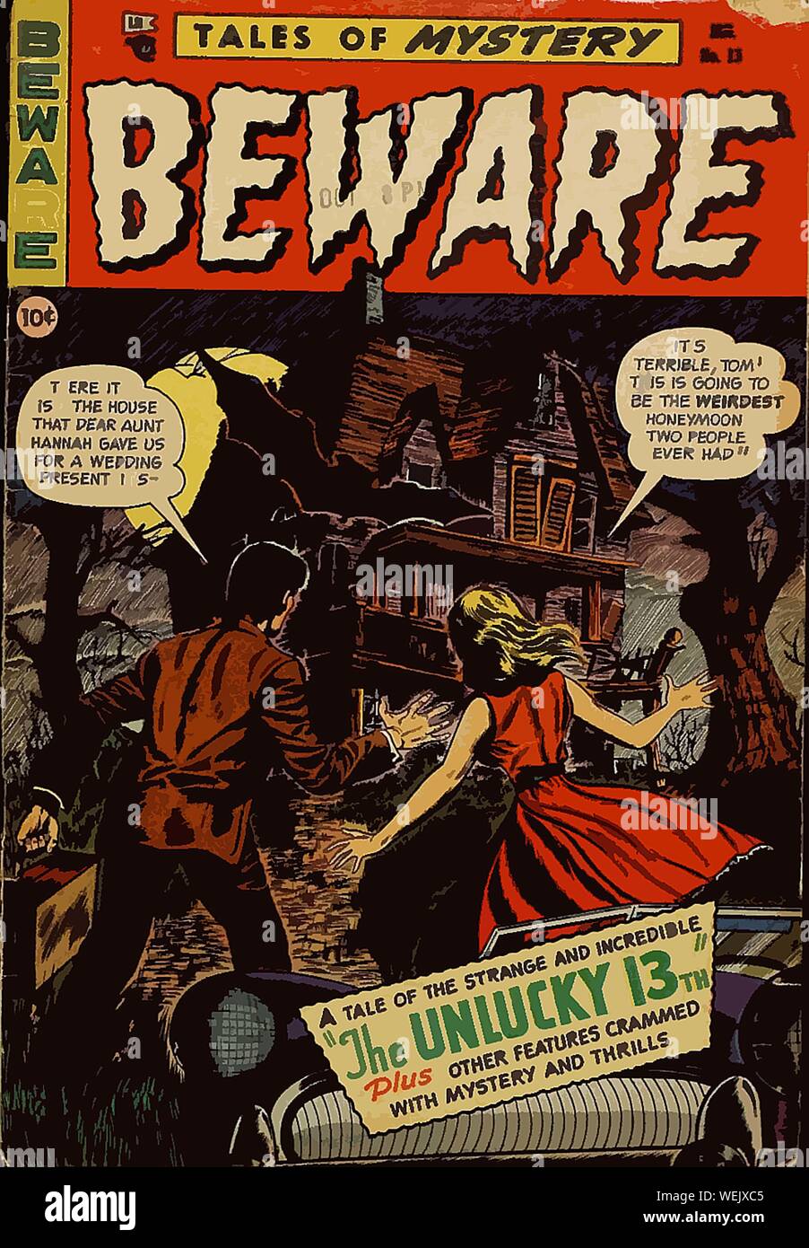 Vintage comic book cover artwork Stock Photo - Alamy