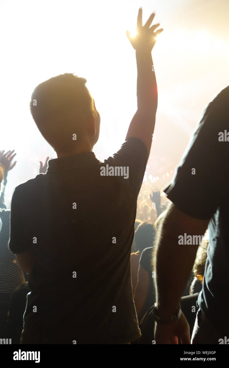 Audience back view concert people music hi-res stock photography and ...