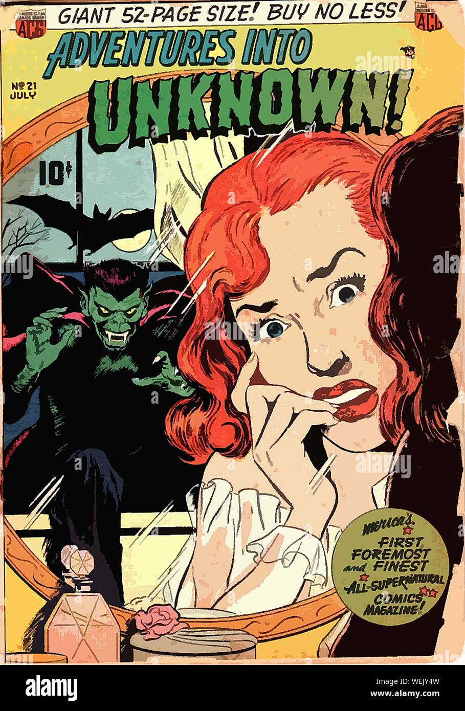 Vintage comic book cover artwork Stock Photo - Alamy