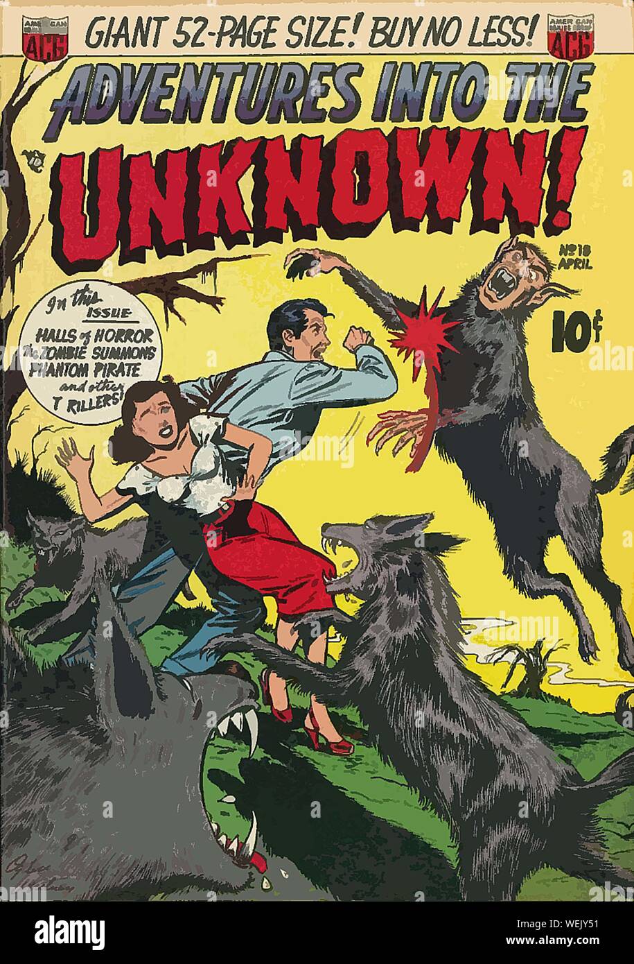 Vintage comic book cover artwork Stock Photo - Alamy
