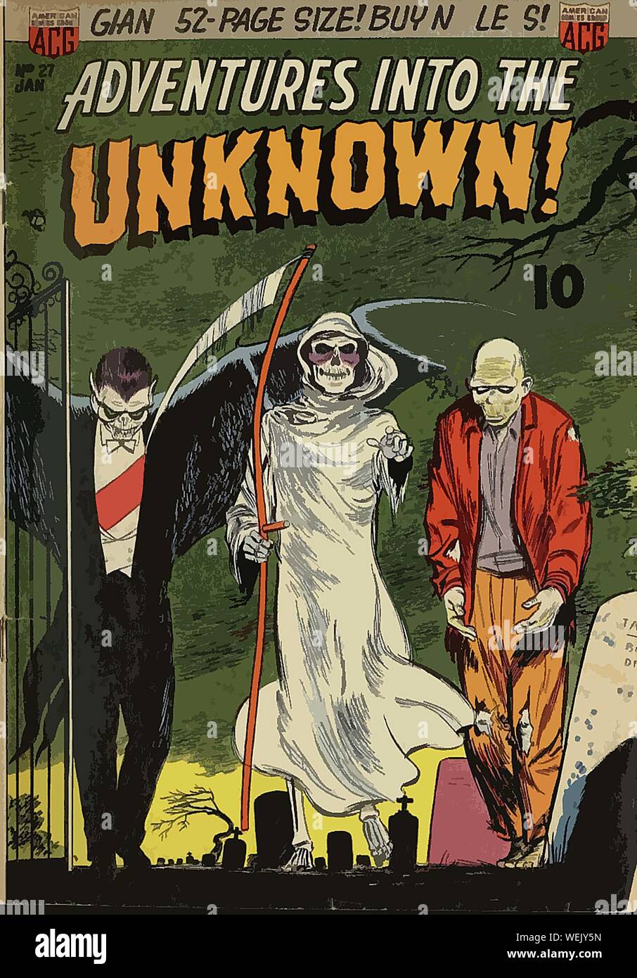 Vintage comic book cover artwork Stock Photo - Alamy