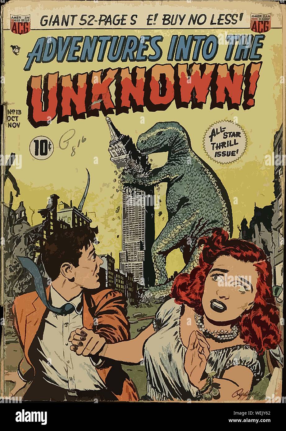 Vintage comic book cover artwork Stock Photo - Alamy