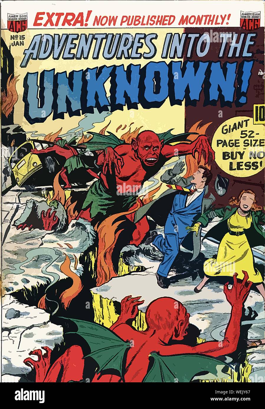 Vintage comic book cover artwork Stock Photo - Alamy