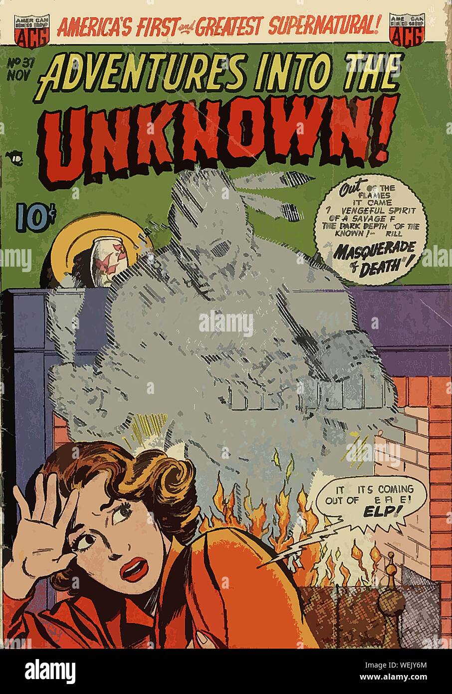 Vintage comic book cover artwork Stock Photo - Alamy