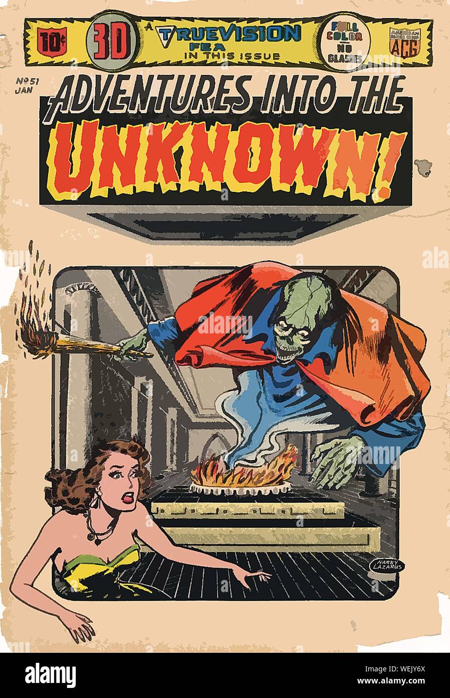 Vintage comic book cover artwork Stock Photo - Alamy