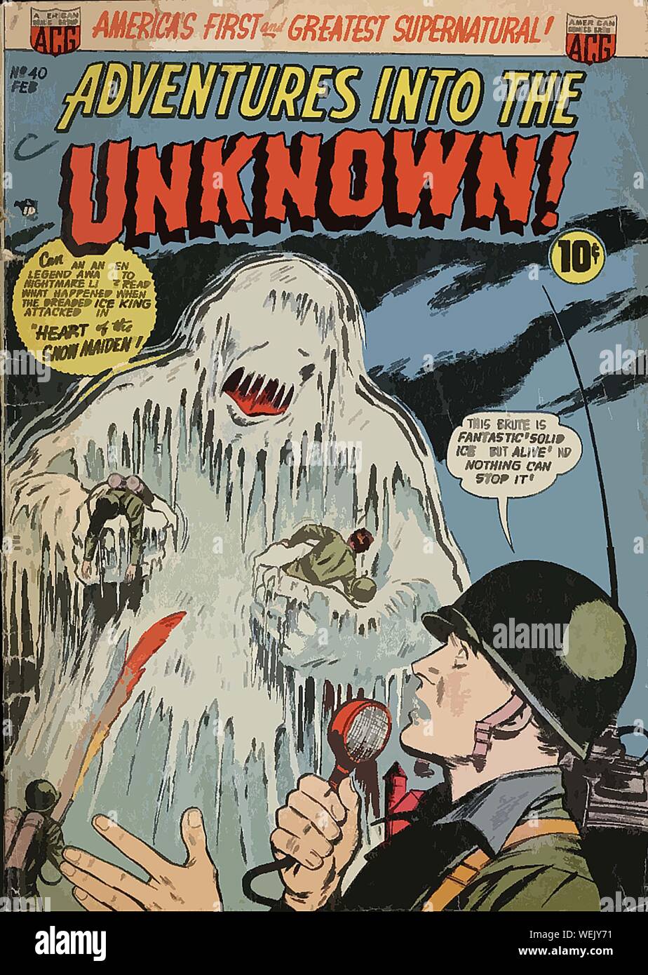 Vintage comic book cover artwork Stock Photo - Alamy