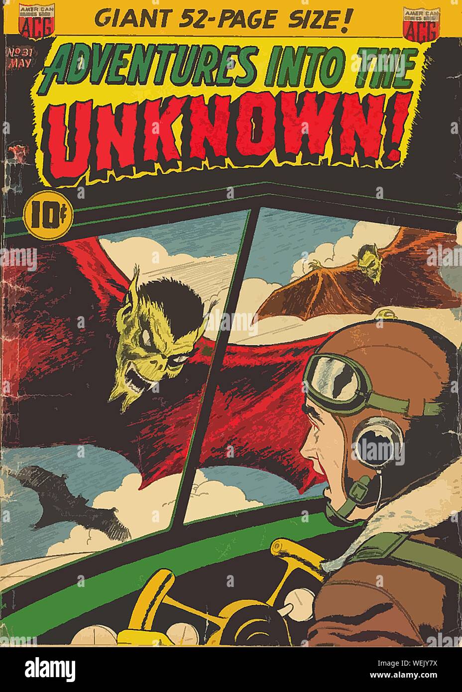 Vintage comic book cover artwork Stock Photo - Alamy