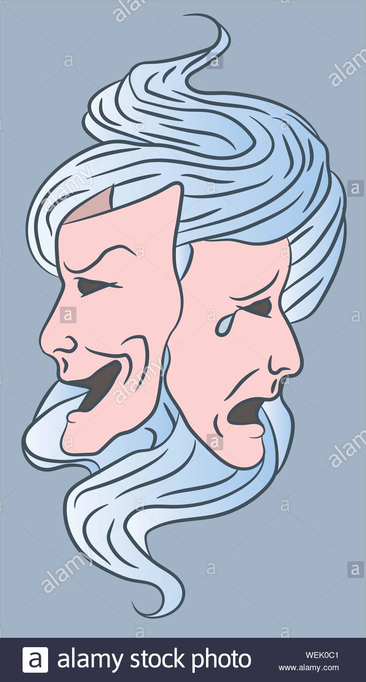 Theatre Masks Happy And Sad High Resolution Stock Photography and ...