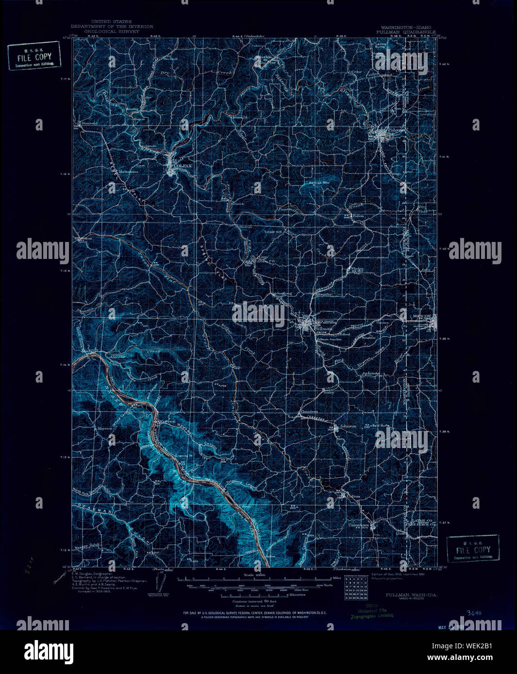 Map of pullman washington hi-res stock photography and images - Alamy