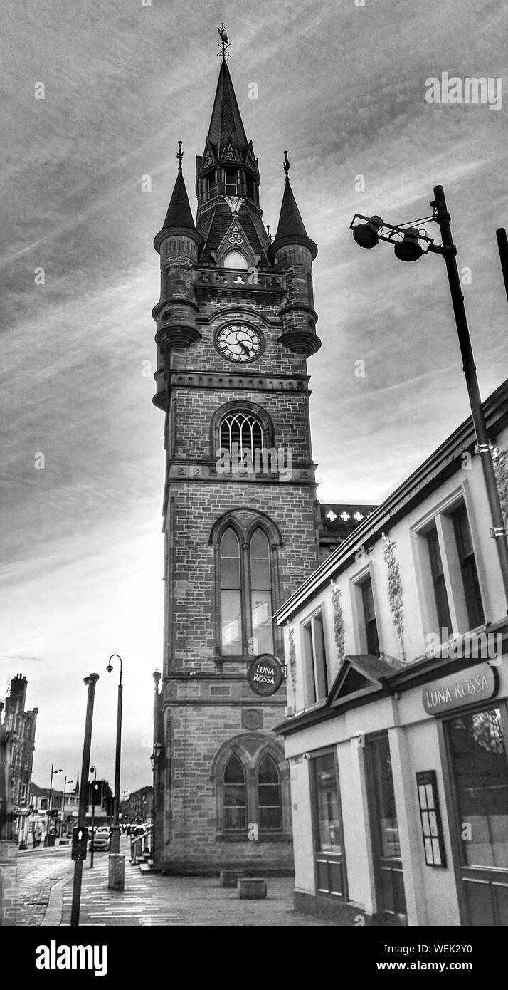 Tall clock tower Black and White Stock Photos & Images - Alamy