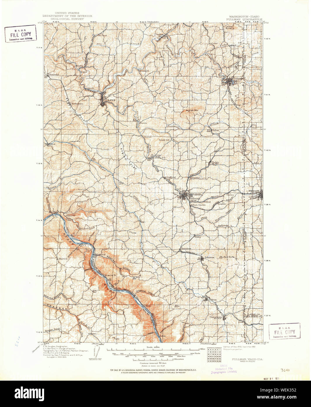 Map of pullman washington hi-res stock photography and images - Alamy