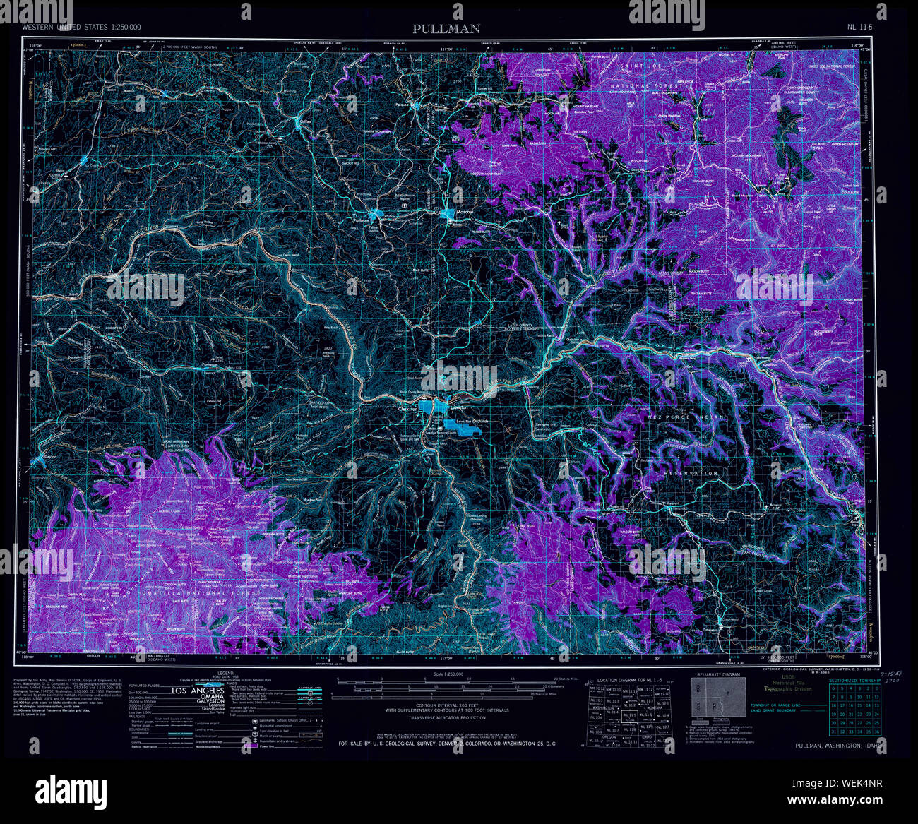 Map of pullman washington hi-res stock photography and images - Alamy