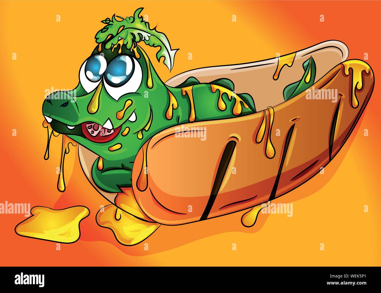 Eat A Crocodile Stock Vector Images - Alamy