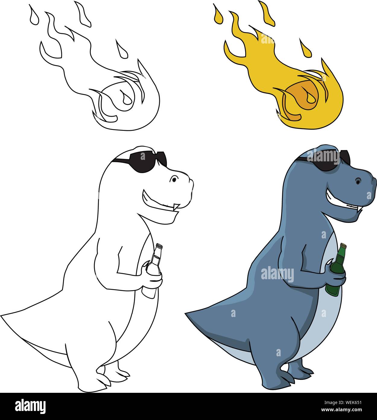 Relaxed animal art Stock Vector Images - Alamy