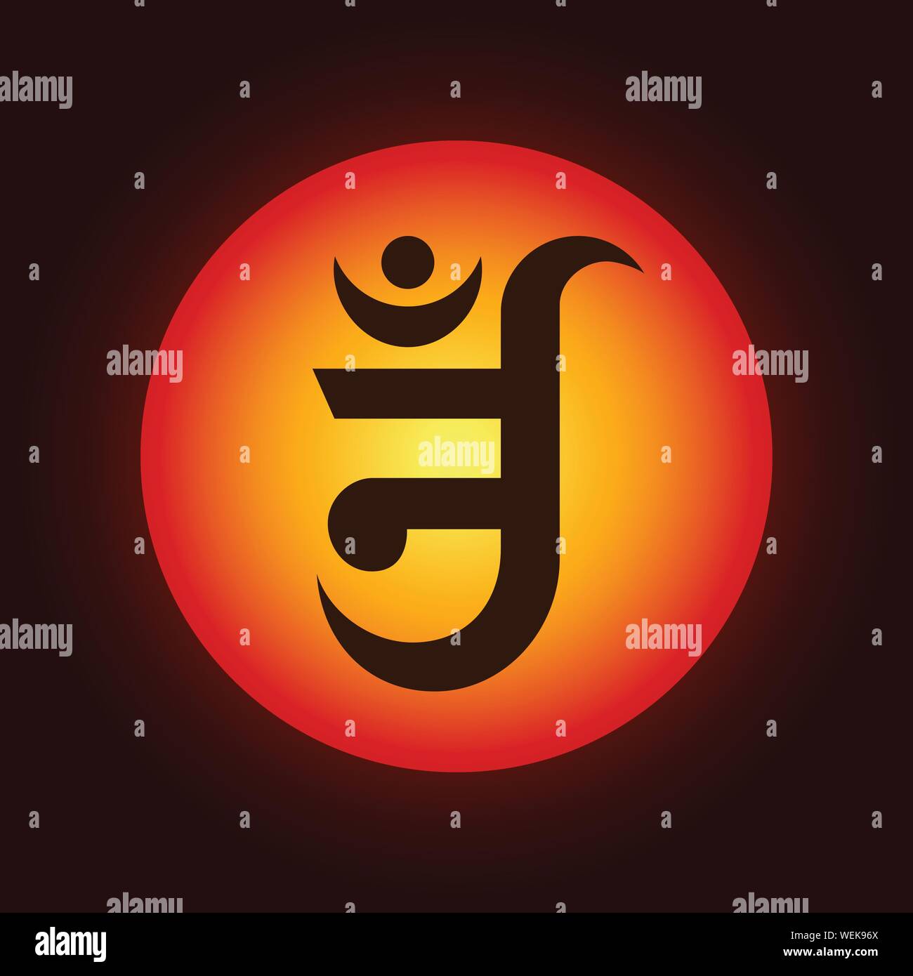 Sanskrit syllable Stock Vector Images - Alamy