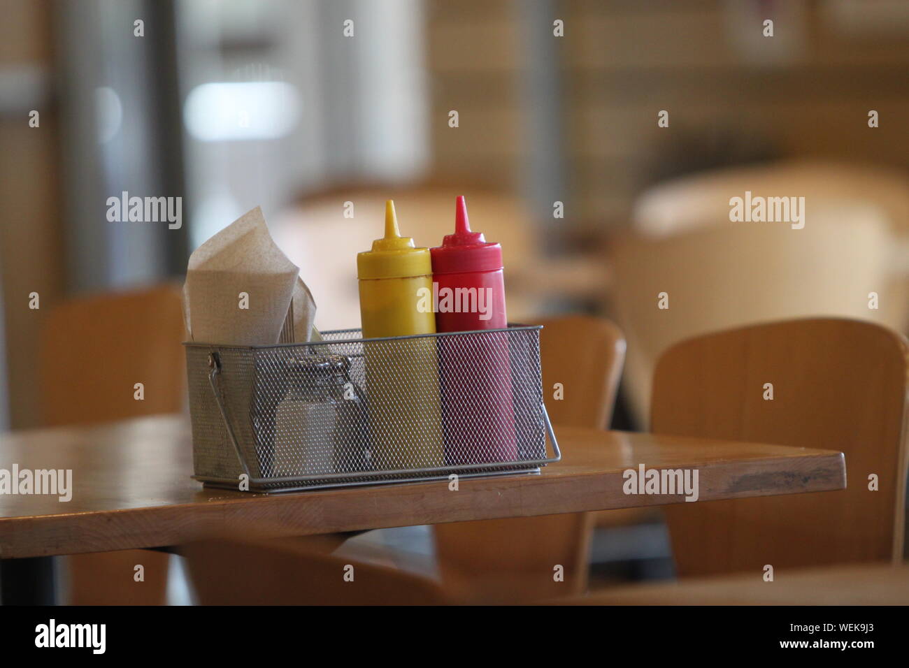Condiments On Diner Table High Resolution Stock Photography and Images ...