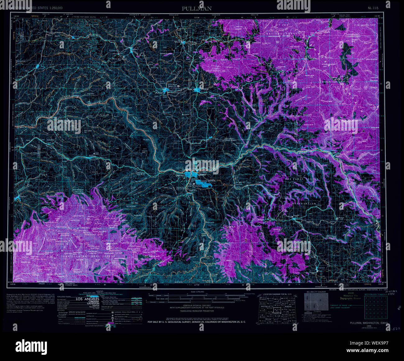 Map of pullman washington hi-res stock photography and images - Alamy