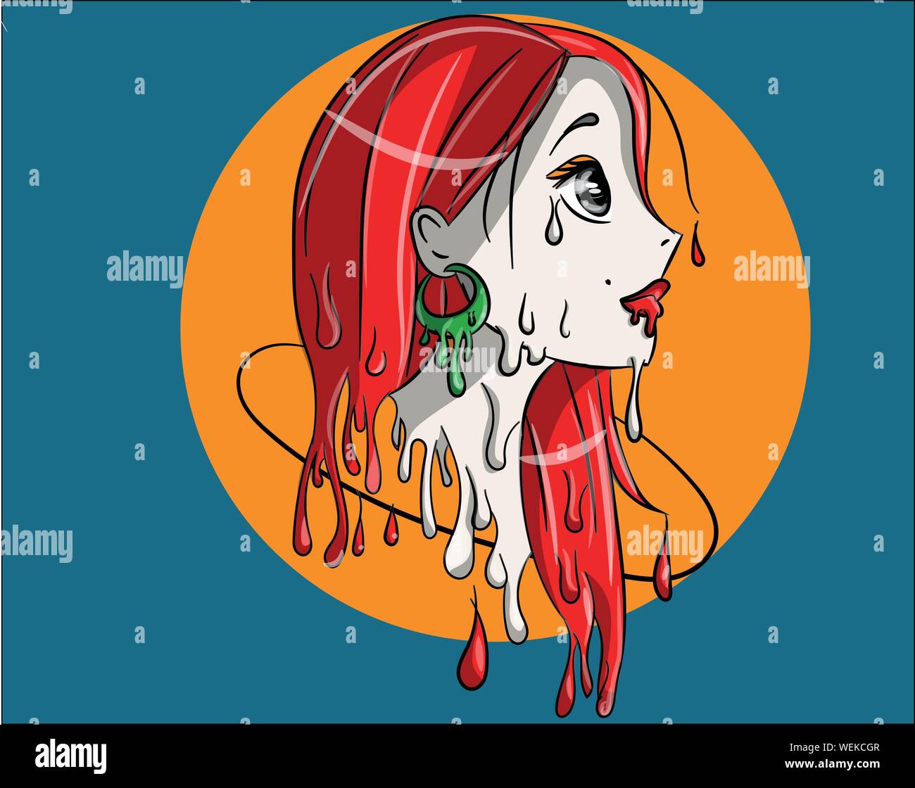 Melting lady Stock Vector Images - Alamy